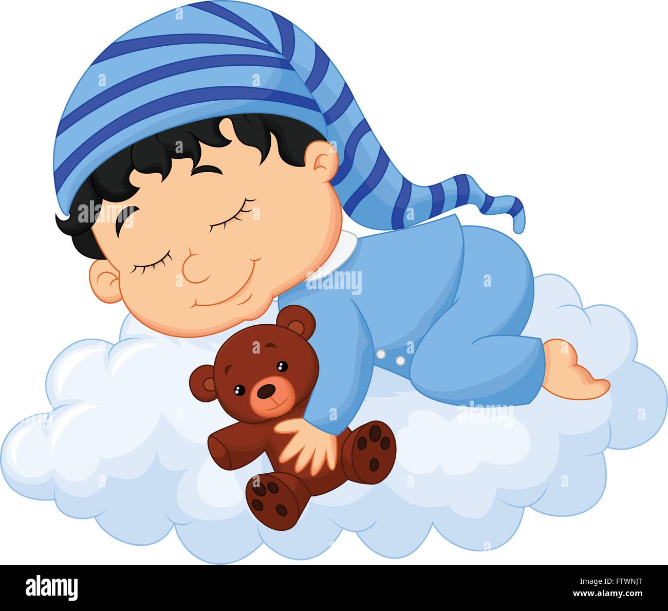 Baby girl sleeping on Stock Vector Images - Alamy
