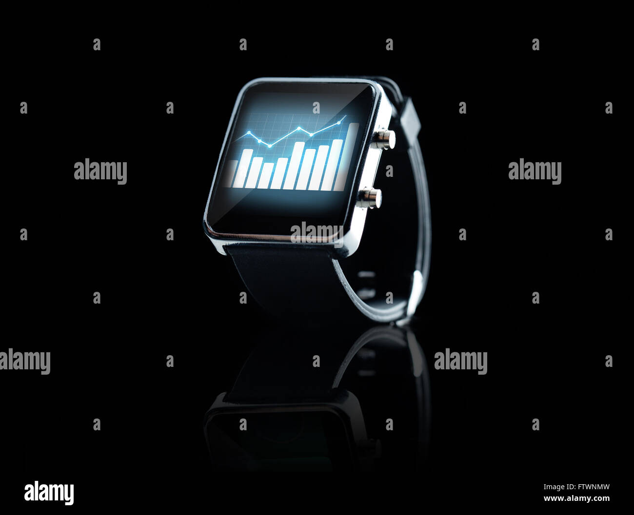 close up of black smart watch Stock Photo - Alamy