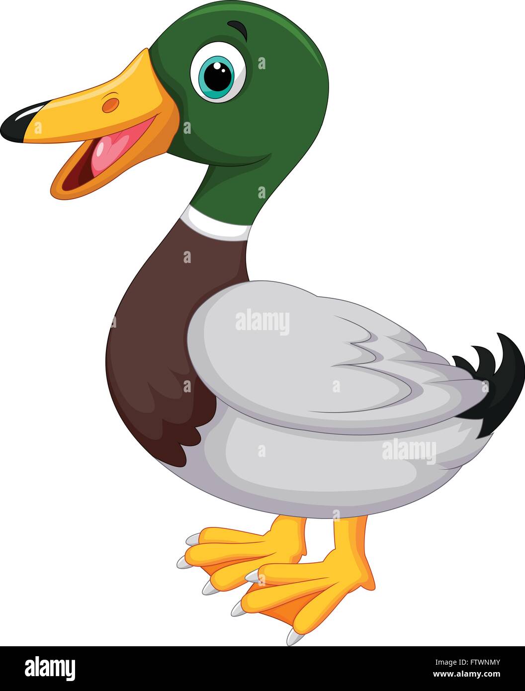 Cute cartoon duck Stock Vector Image & Art - Alamy