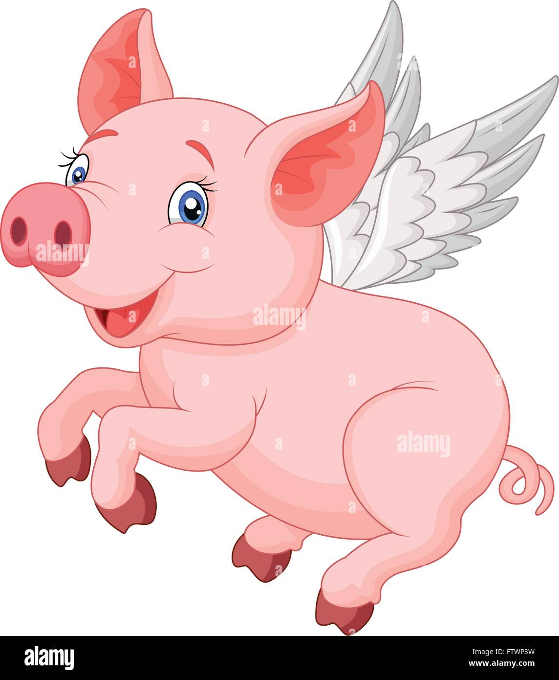 Pig flying cartoon hi-res stock photography and images - Alamy