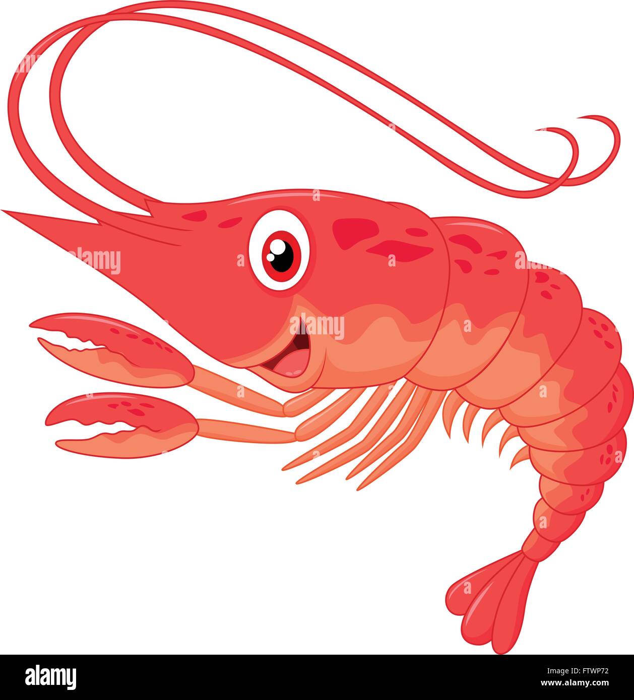 Cute shrimp cartoon Stock Vector Image & Art - Alamy