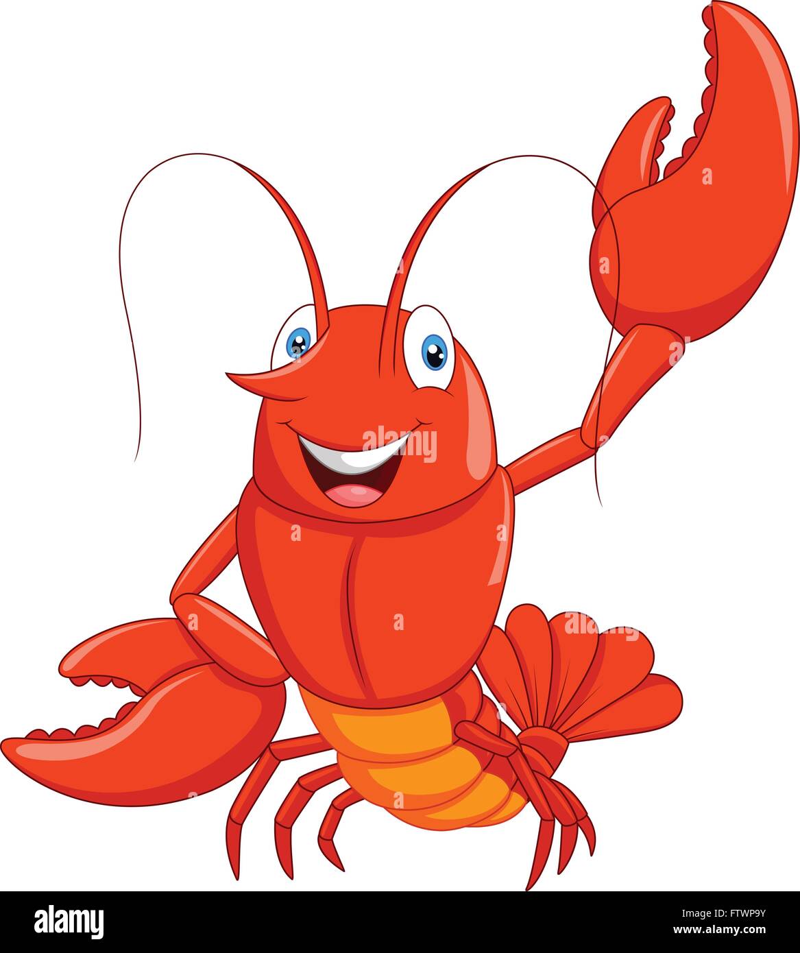 Cartoon lobster waving Stock Vector Image & Art - Alamy