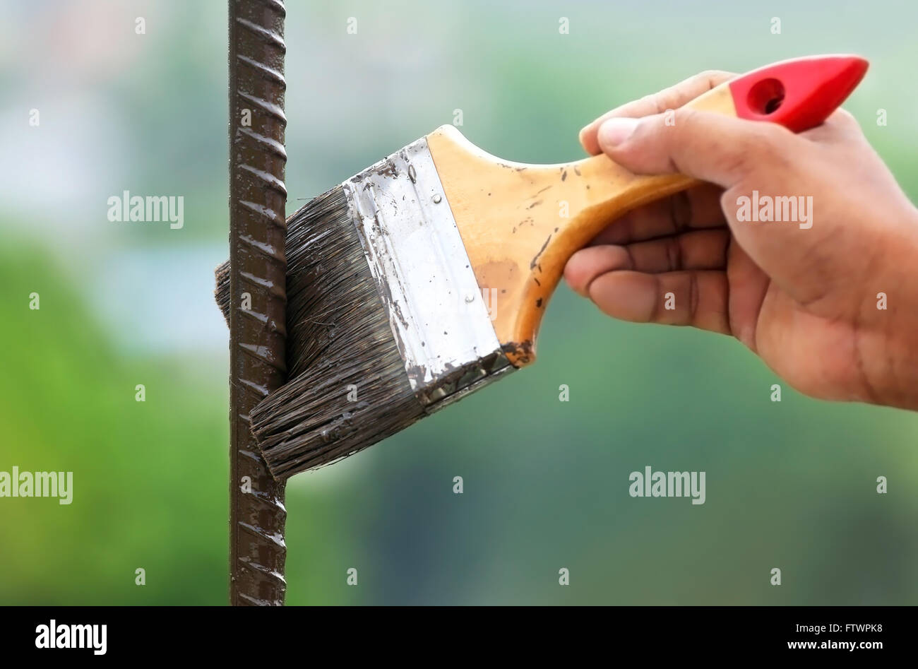 Brush painting wooden wall hi-res stock photography and images - Alamy