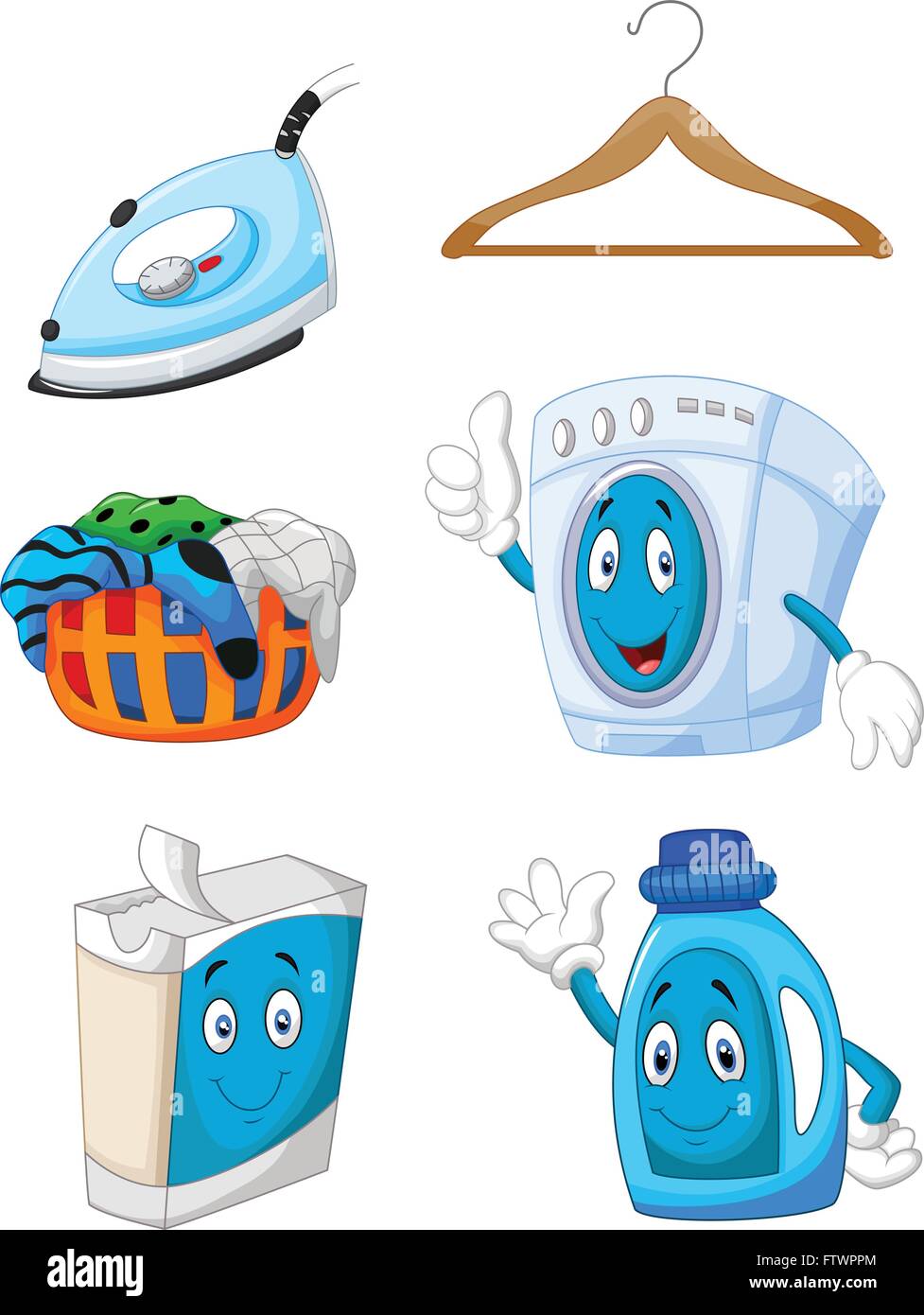 Happy Washing Machine Clipart