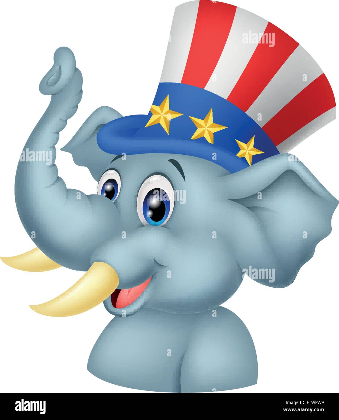 Republican Elephant Cartoon Character Stock Vector Image & Art - Alamy