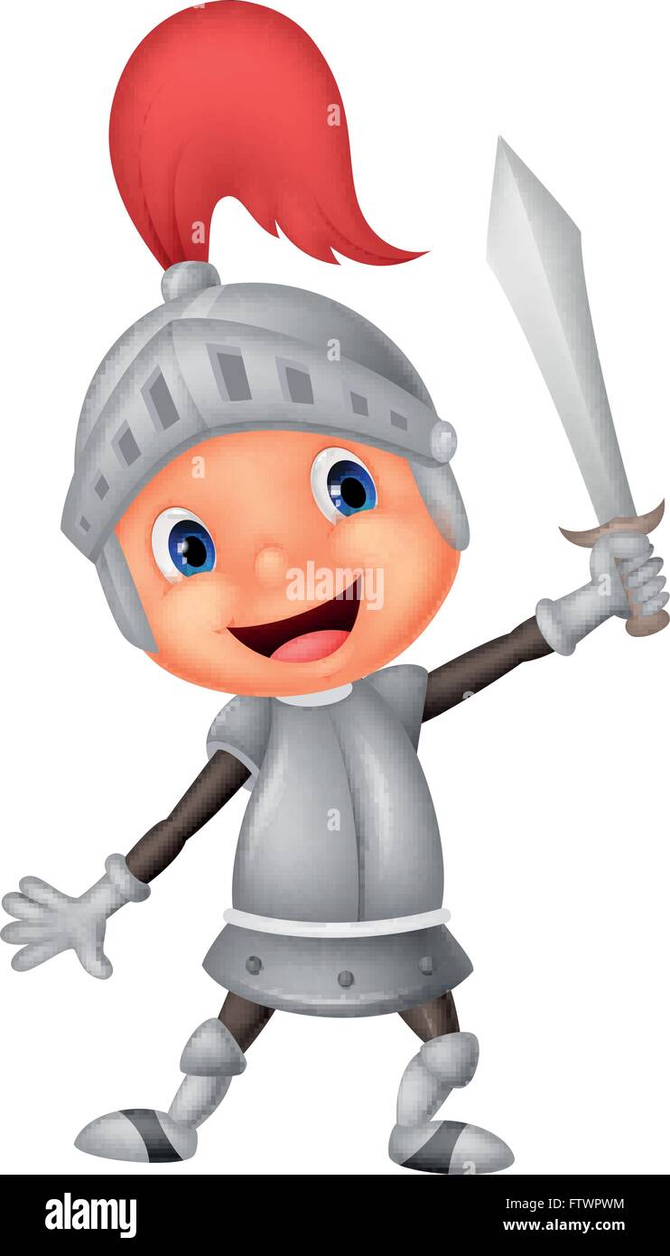 Cartoon knight boy Stock Vector Image & Art - Alamy