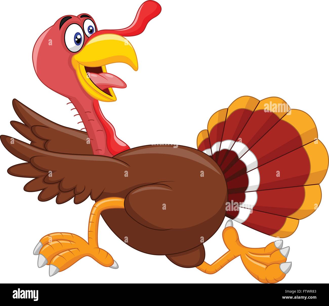 Cartoon turkey running Stock Vector Image & Art - Alamy