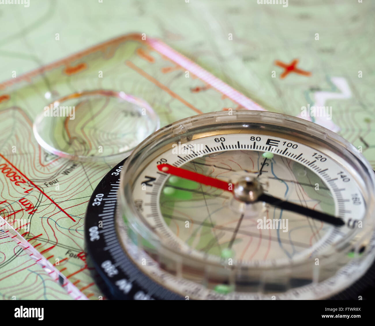 Map compass north south east west hi-res stock photography and images ...