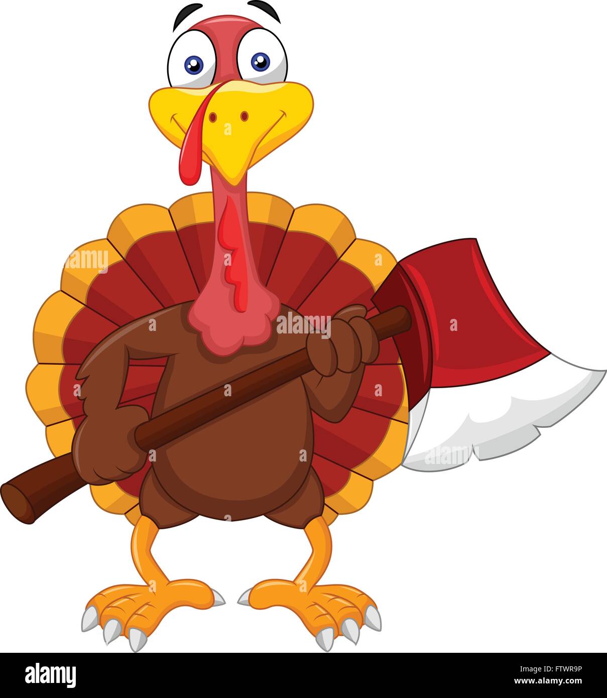 Cartoon turkey holding axe Stock Vector Image & Art - Alamy