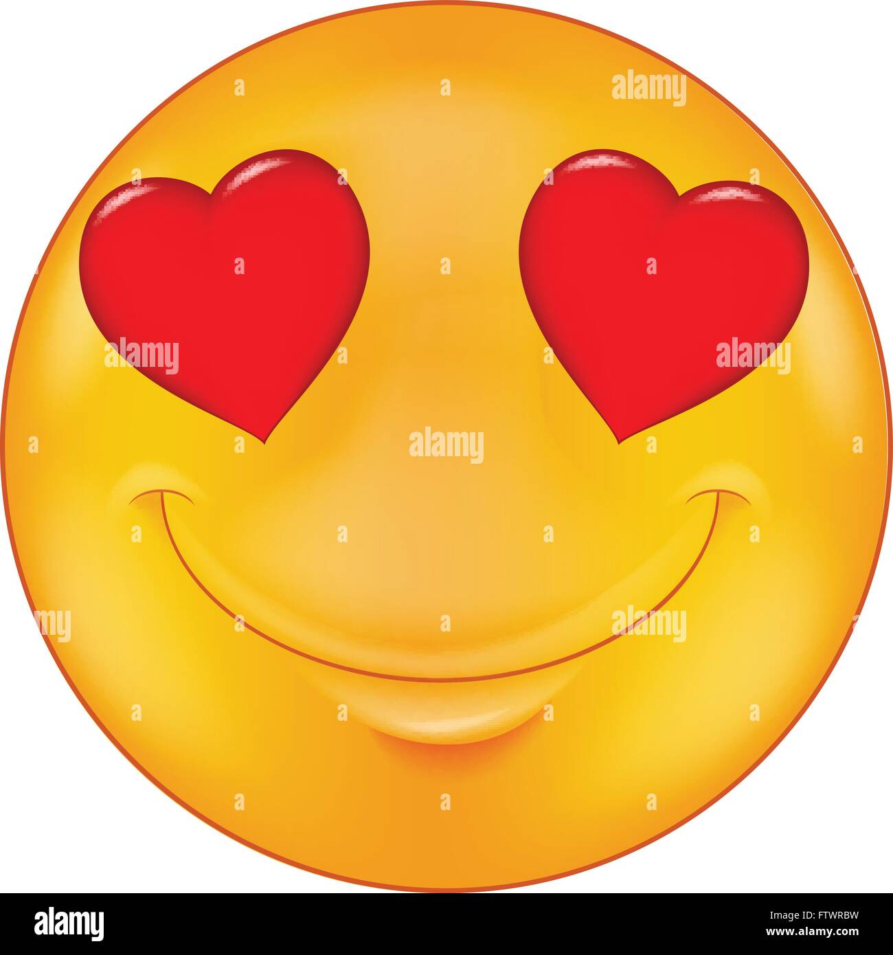 Smiley in love Stock Vector Image & Art - Alamy
