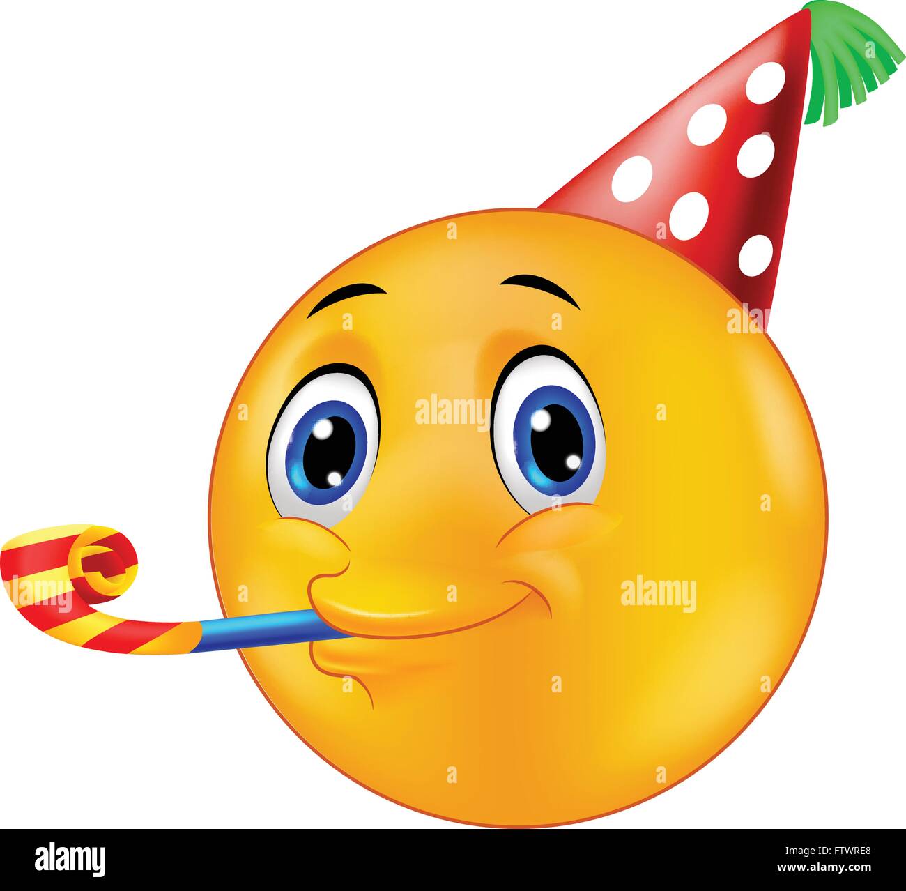 smiling emoticon going to a party Stock Vector Image & Art - Alamy
