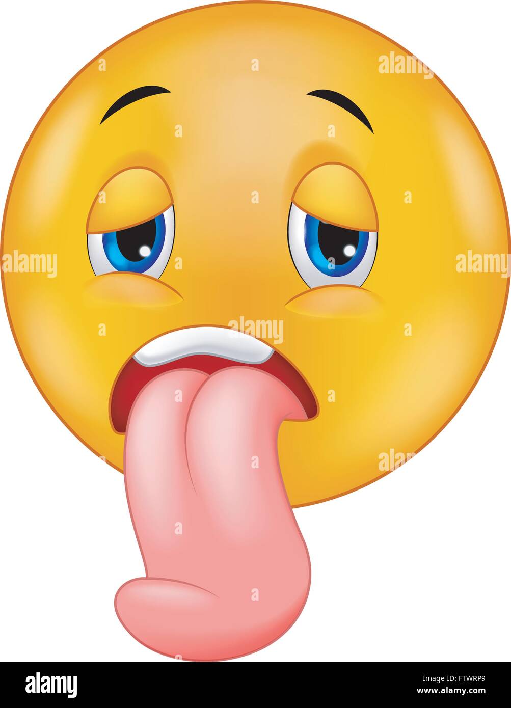 Exhausted emoticon smiley Stock Vector Image & Art - Alamy