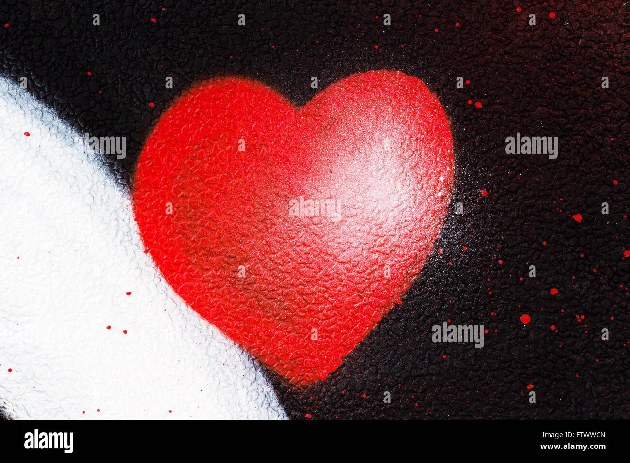 Heart painted on red hi-res stock photography and images - Alamy