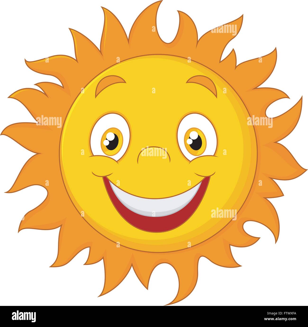 Happy cartoon sun Stock Vector Image & Art - Alamy