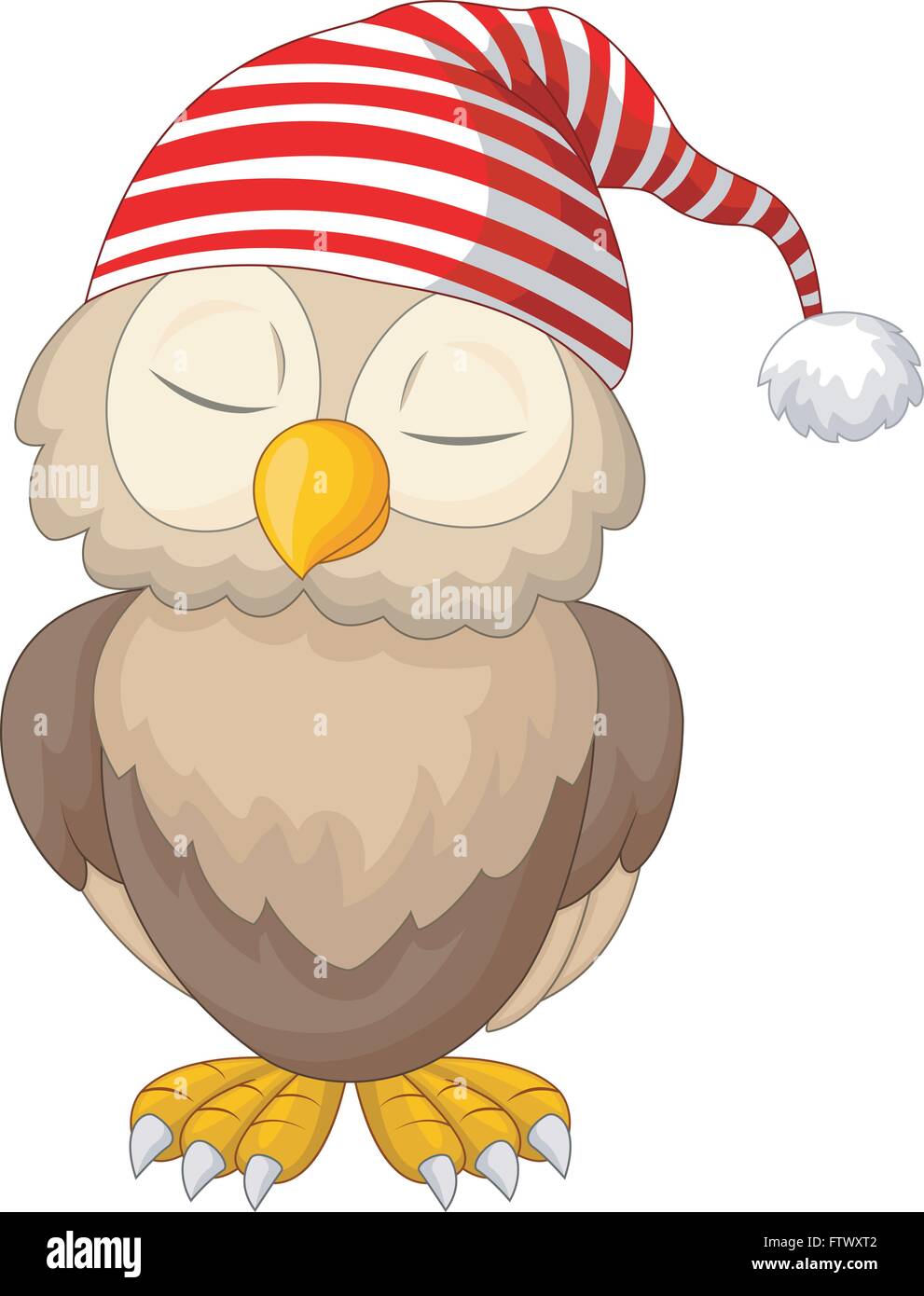 Cartoon owl sleeping Stock Vector Image & Art - Alamy
