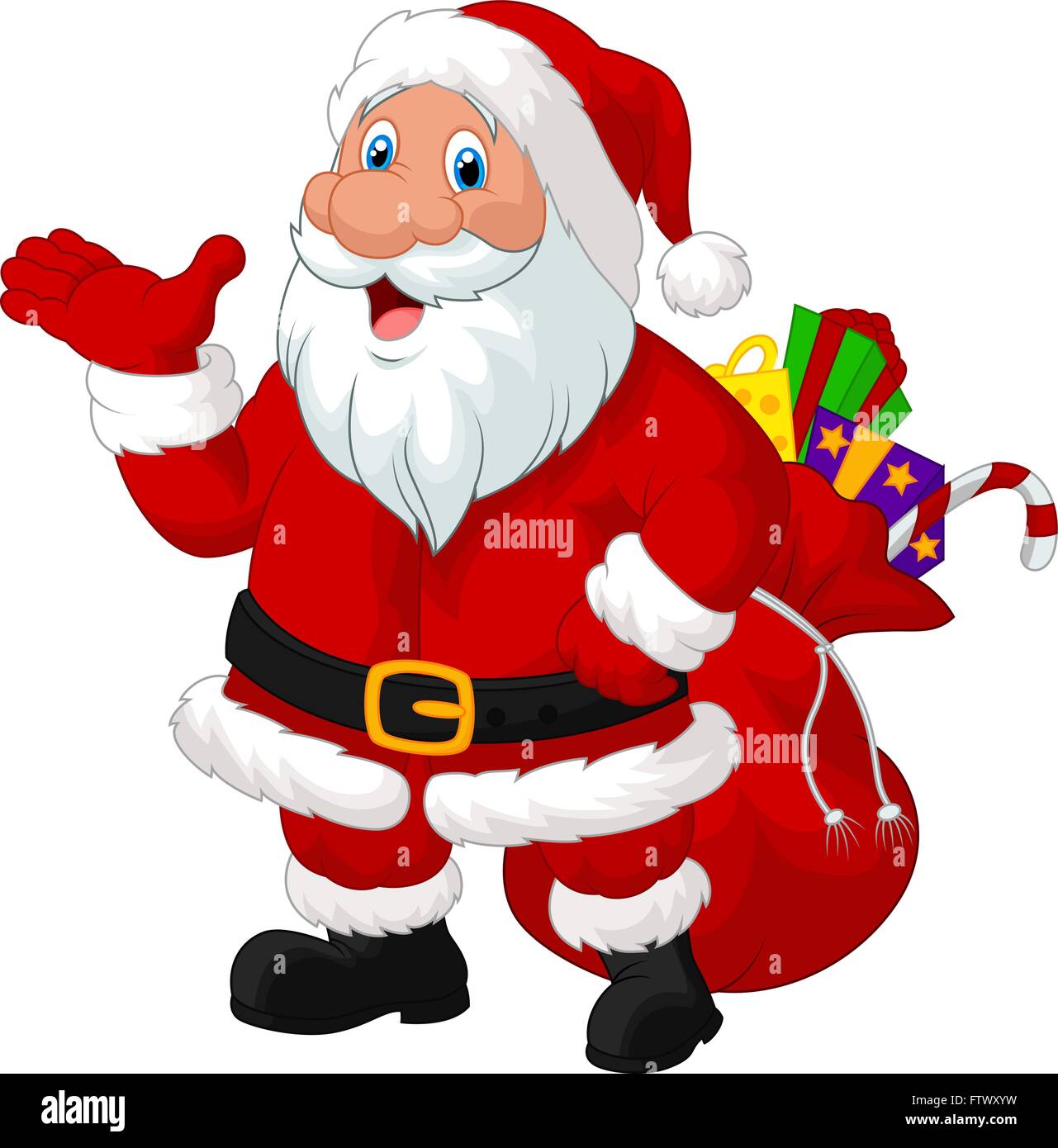 Fat jolly santa isolated Stock Vector Images - Alamy