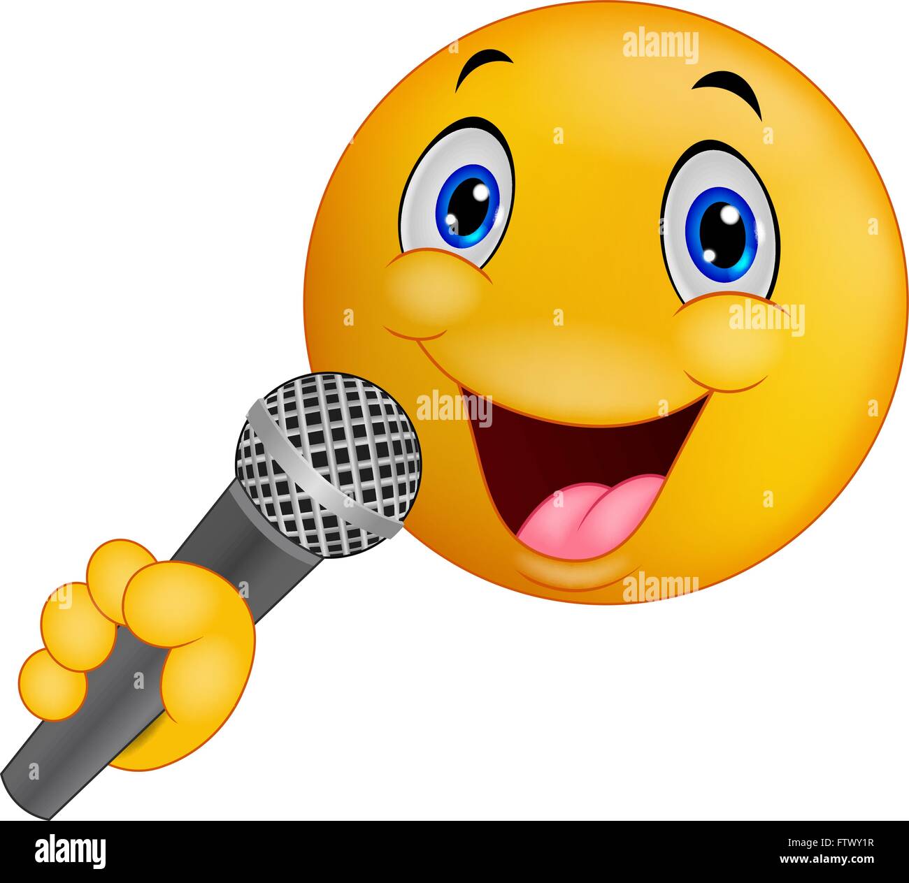 Singing Smiley Face Clip Art