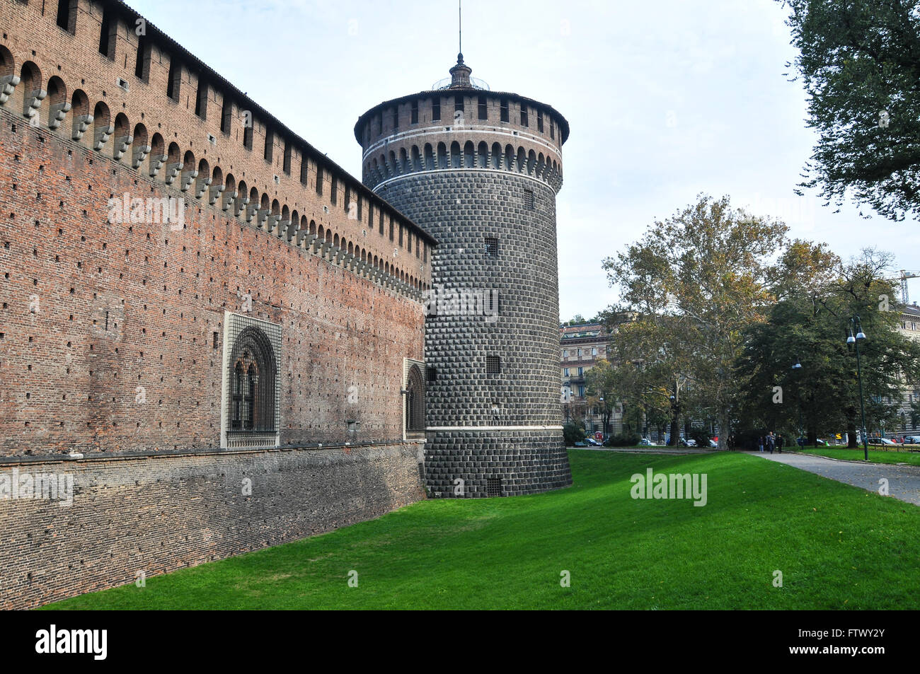 Old castle in Milan Stock Photo - Alamy