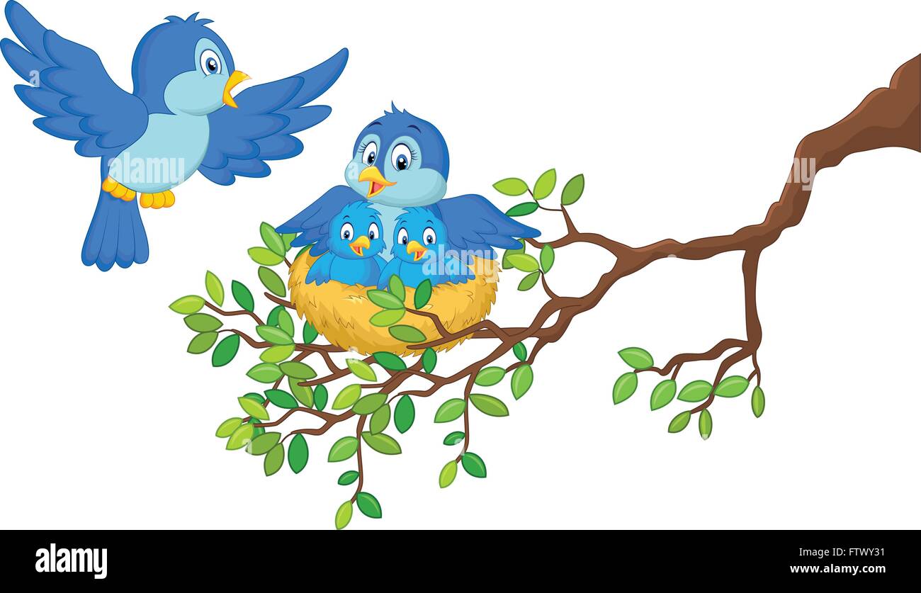 Nestling birds Stock Vector Images - Alamy