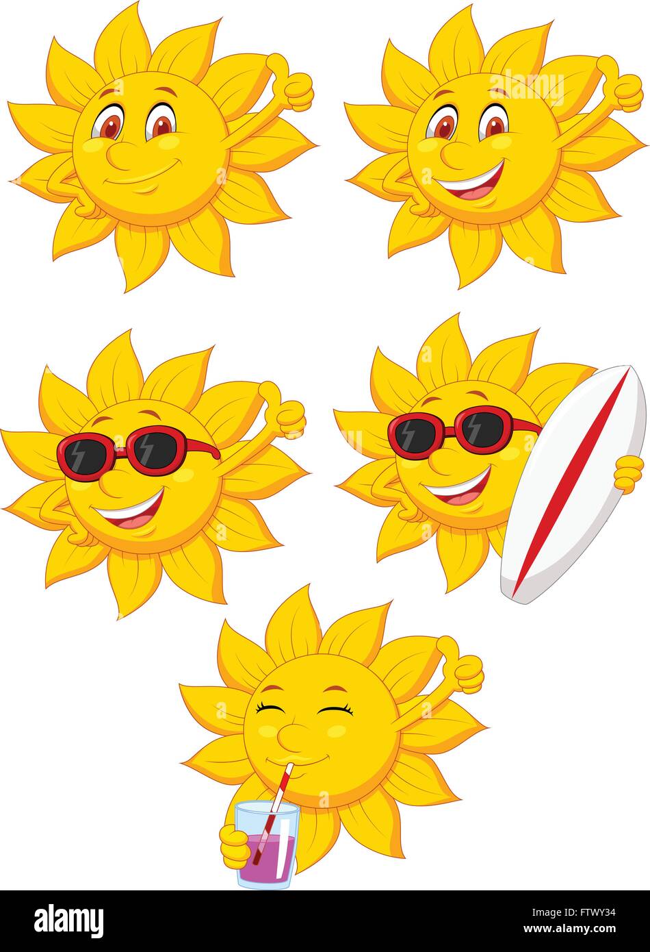 Sun cartoon character Stock Vector Image & Art - Alamy
