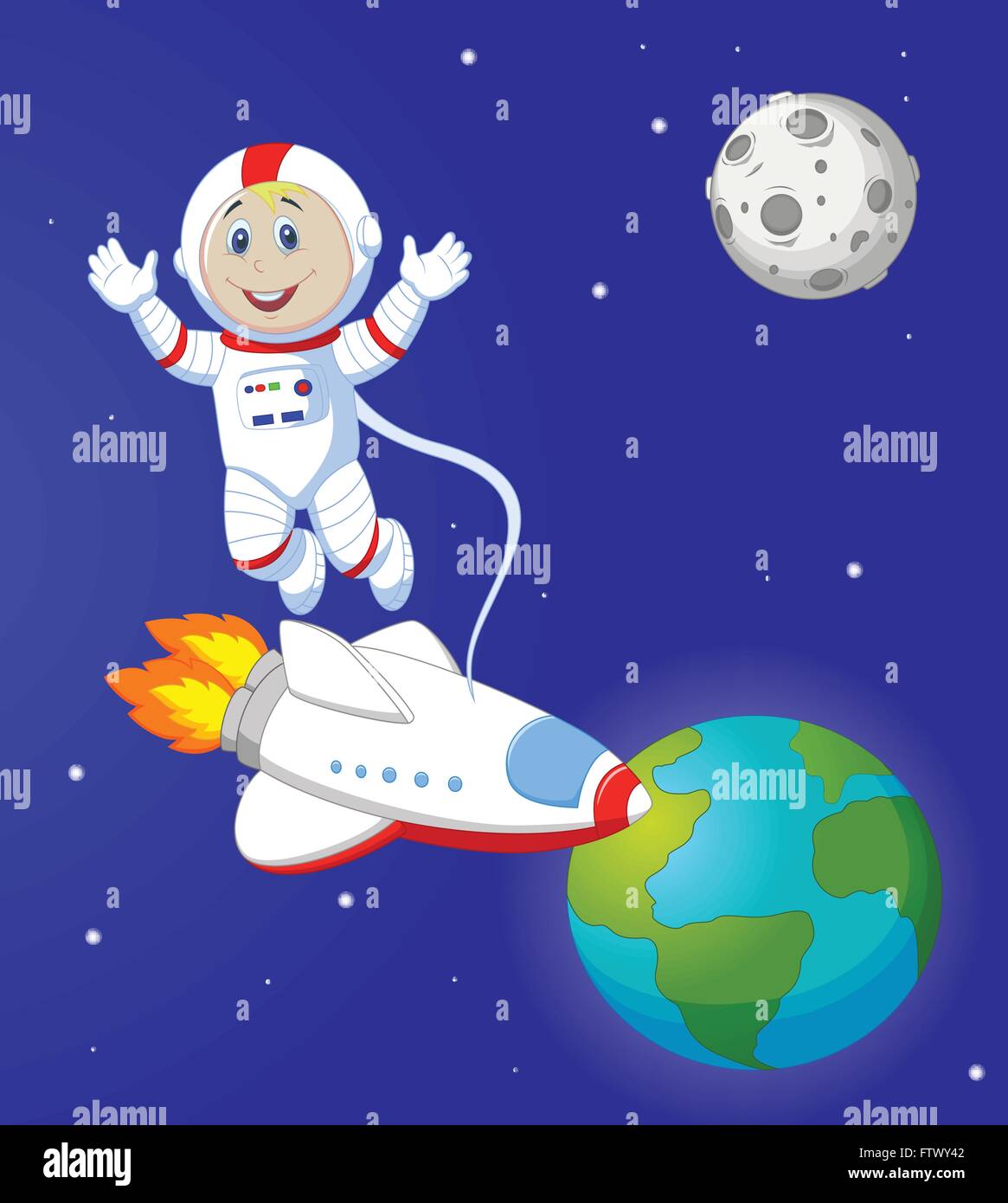 Astronaut waving spacewalk hi-res stock photography and images - Alamy