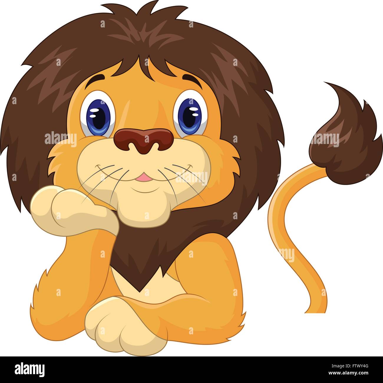 Funny lion relaxing Stock Vector Image & Art - Alamy