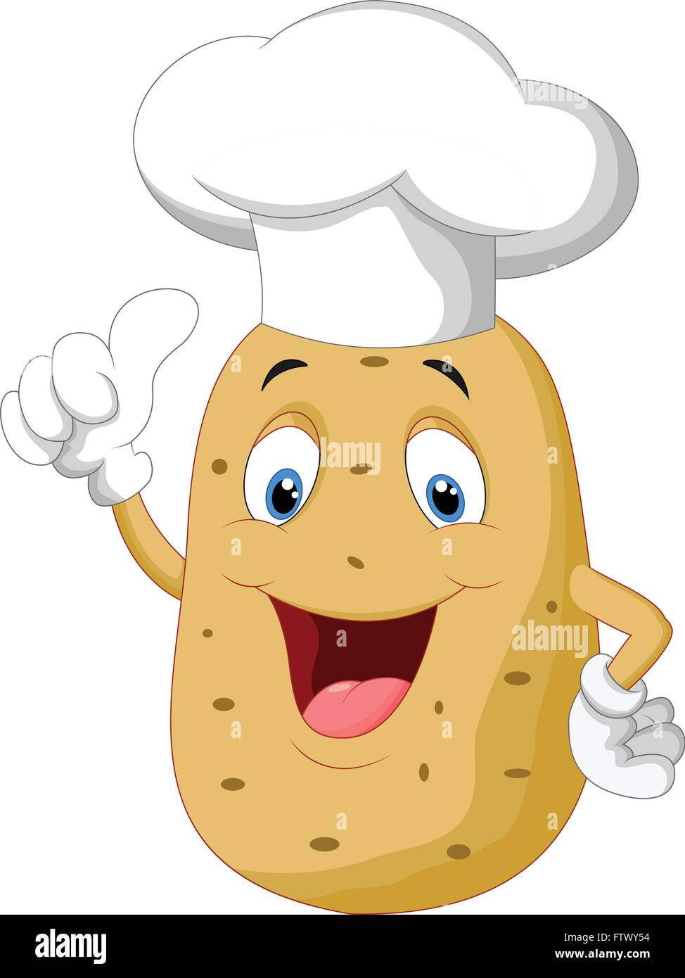 Potato chef cartoon giving thumb up Stock Vector Image & Art - Alamy