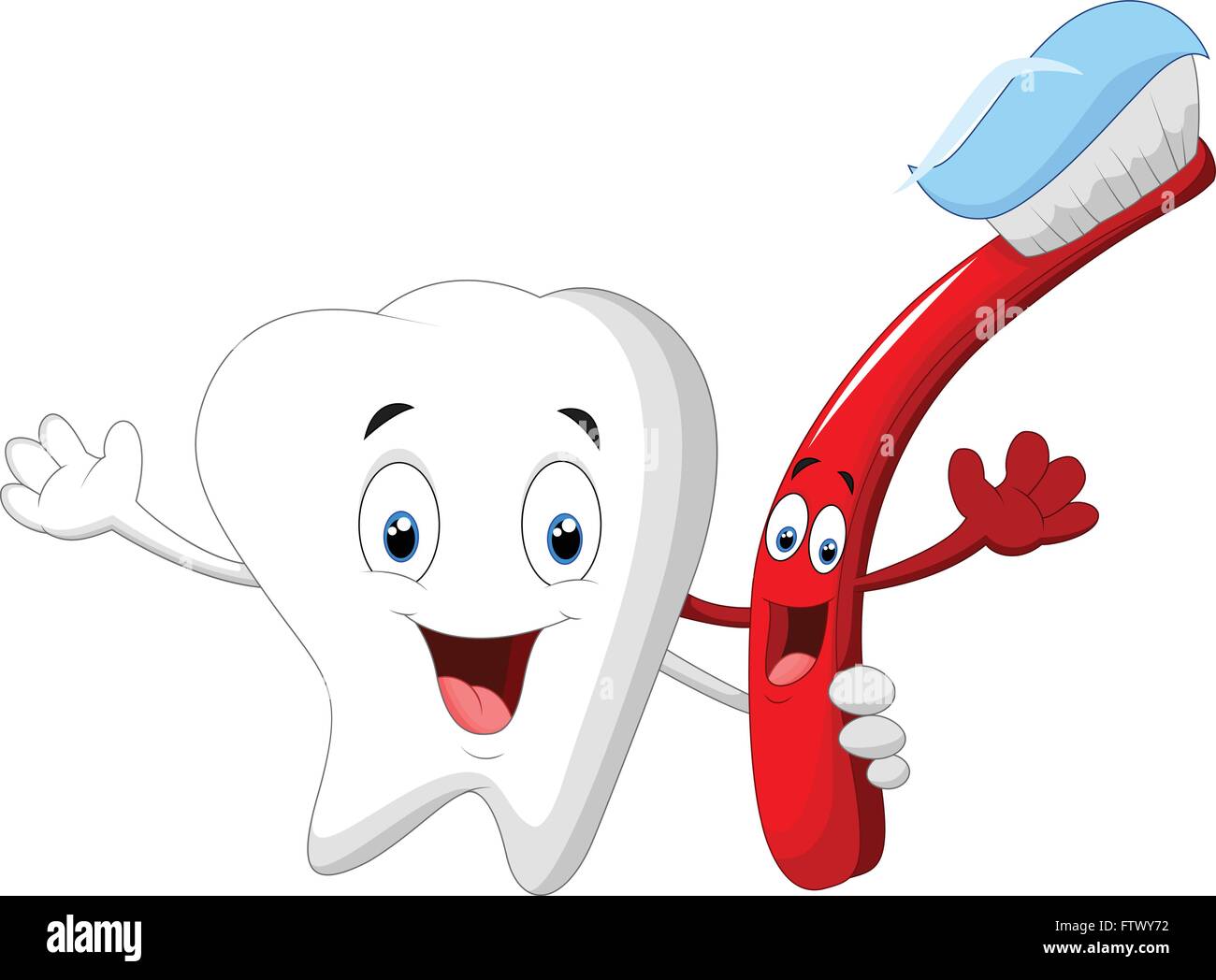 Toothbrush Cartoon Character