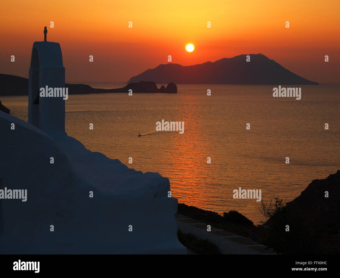 Milos sunset hi-res stock photography and images - Alamy