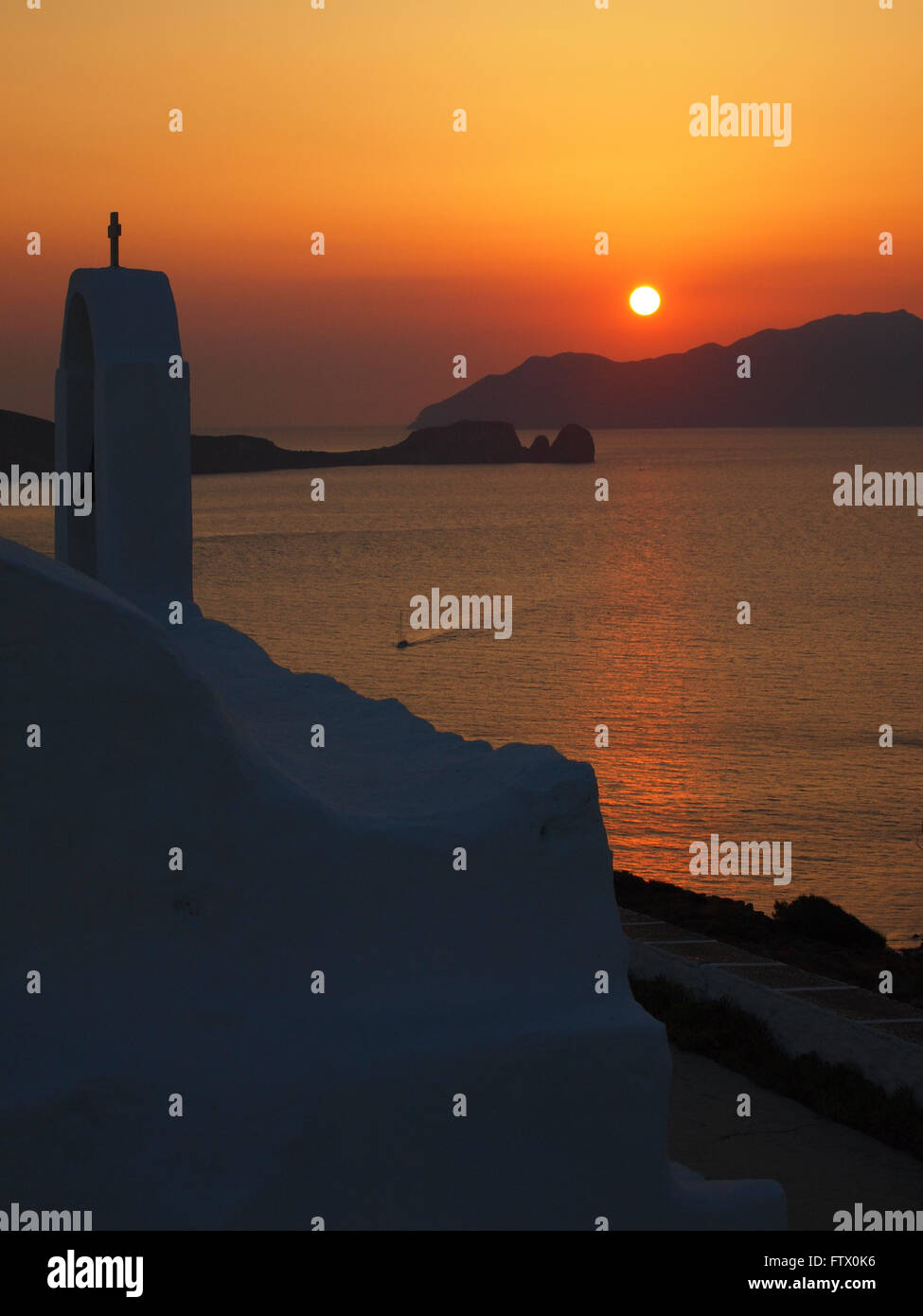 Milos sunset hi-res stock photography and images - Alamy