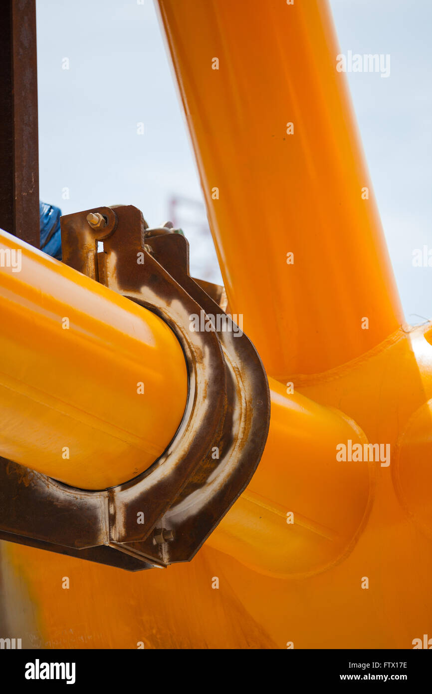 Closeup of oil rig pile structure Stock Photo - Alamy