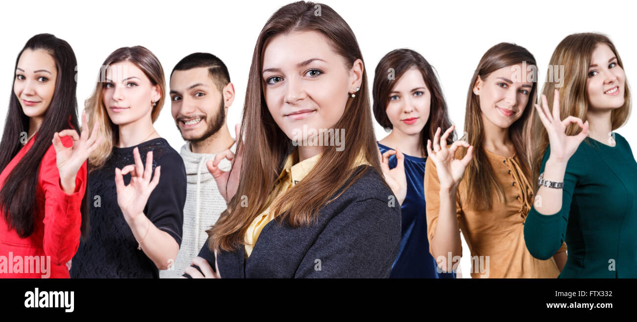 People showing OK sign Stock Photo - Alamy