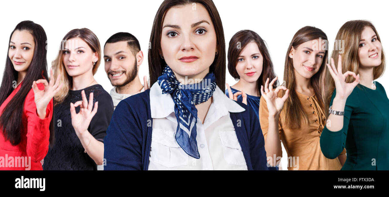 People showing OK sign Stock Photo - Alamy