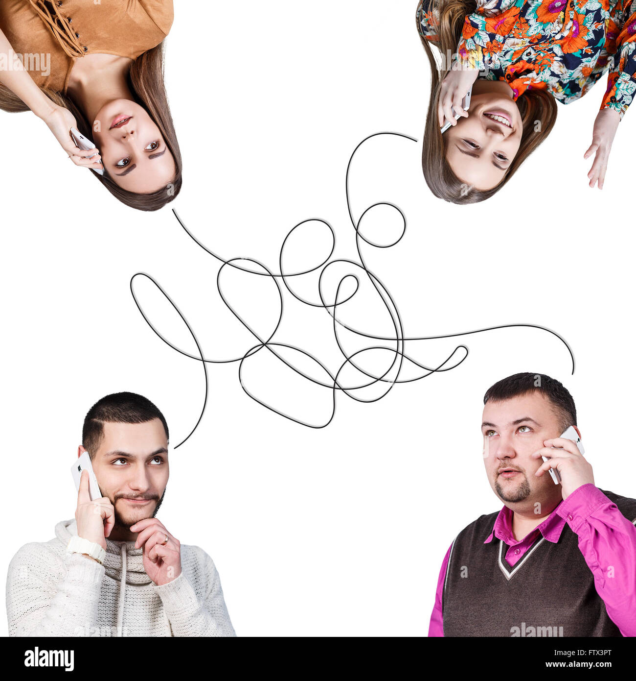 People talking on a conference call Stock Photo - Alamy