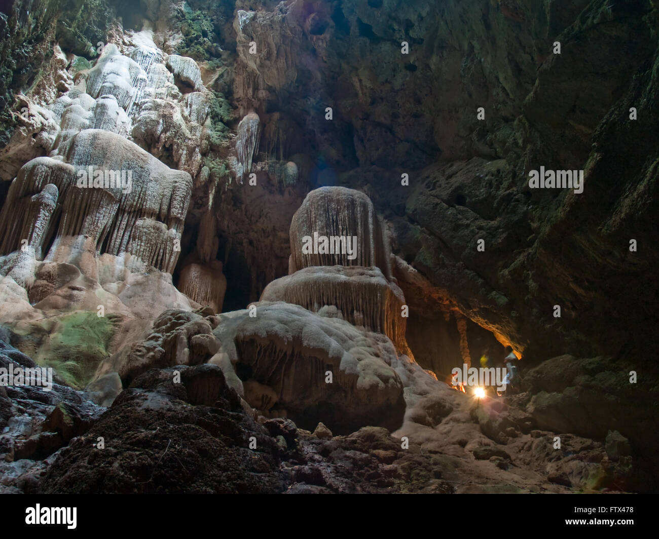 Explore at innermost of Sai Cave Stock Photo - Alamy