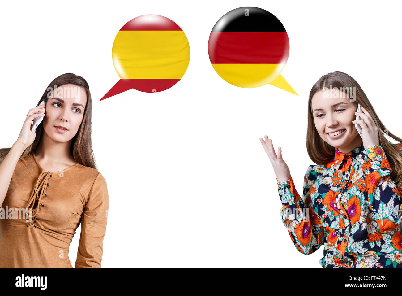 Two spanish people speaking hi-res stock photography and images - Alamy