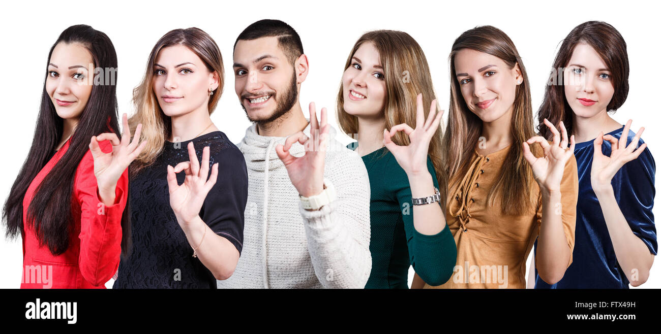 People showing OK sign Stock Photo - Alamy