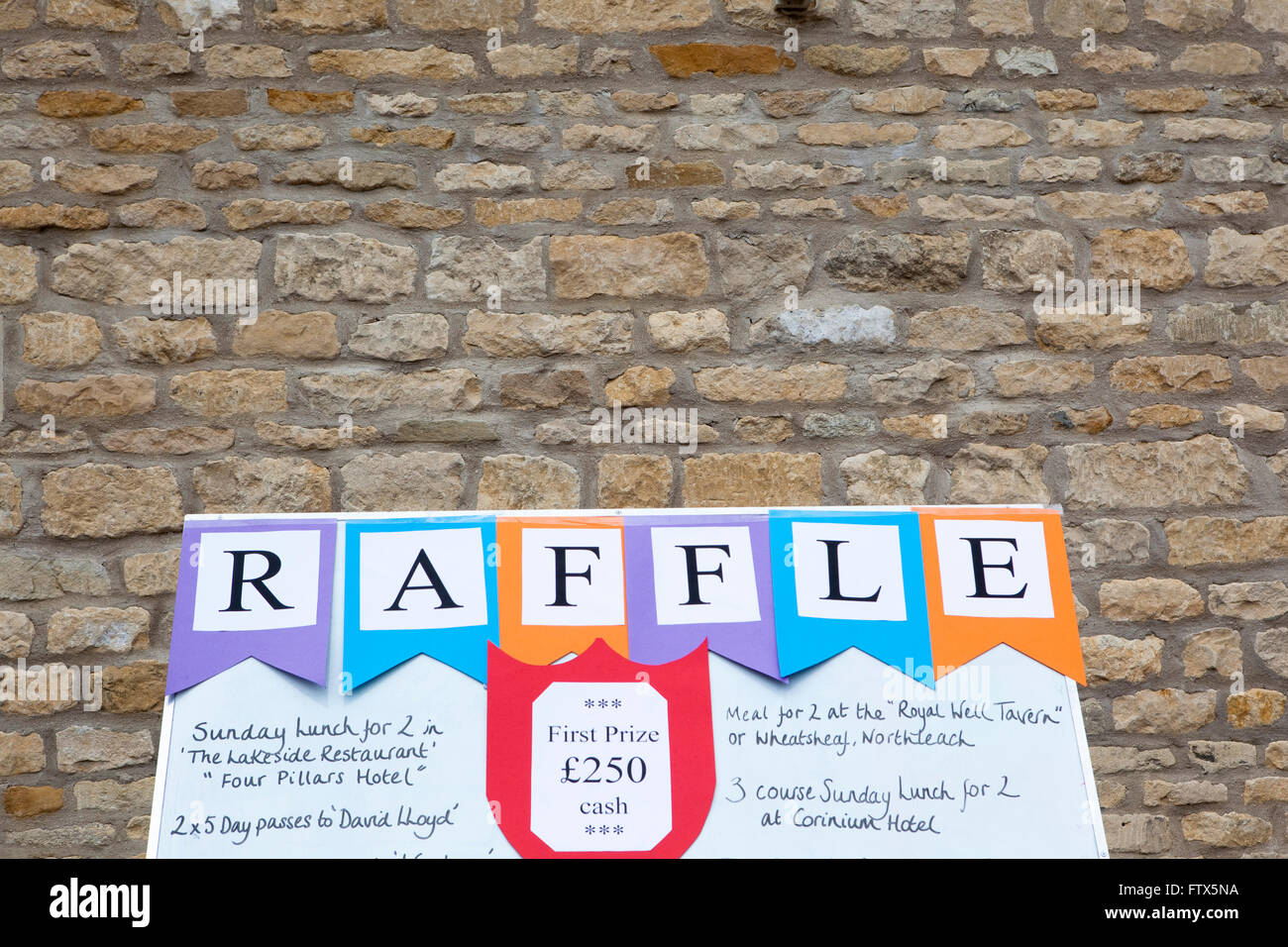 Raffle sign hi-res stock photography and images - Alamy