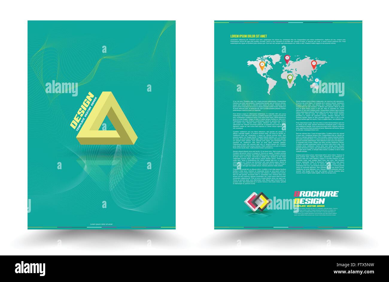 Vector brochure with Triangle optical use for flyer, magazine cover ...
