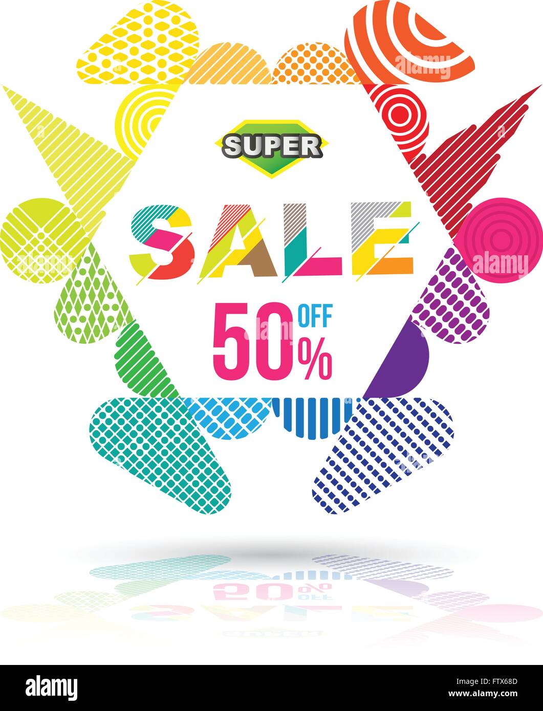 Modern hexagon badge sale. Vector illustration. Can use for promotion ...