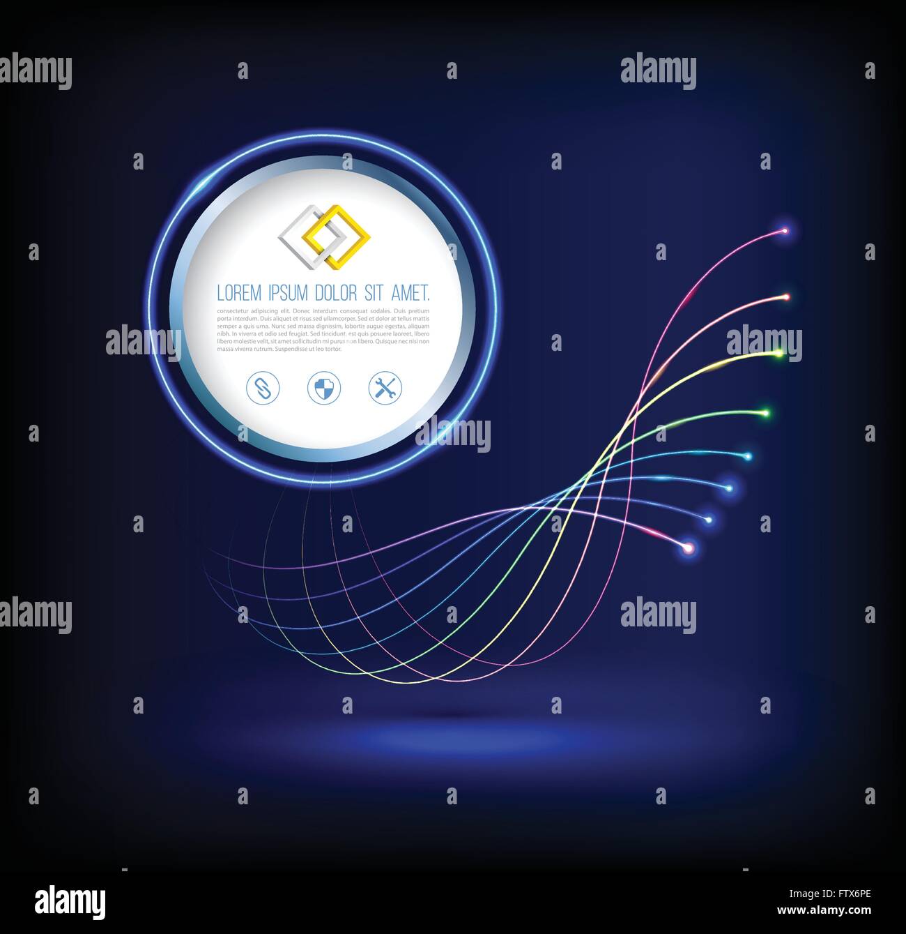 fiber optic vector / business communication / network technology / can ...