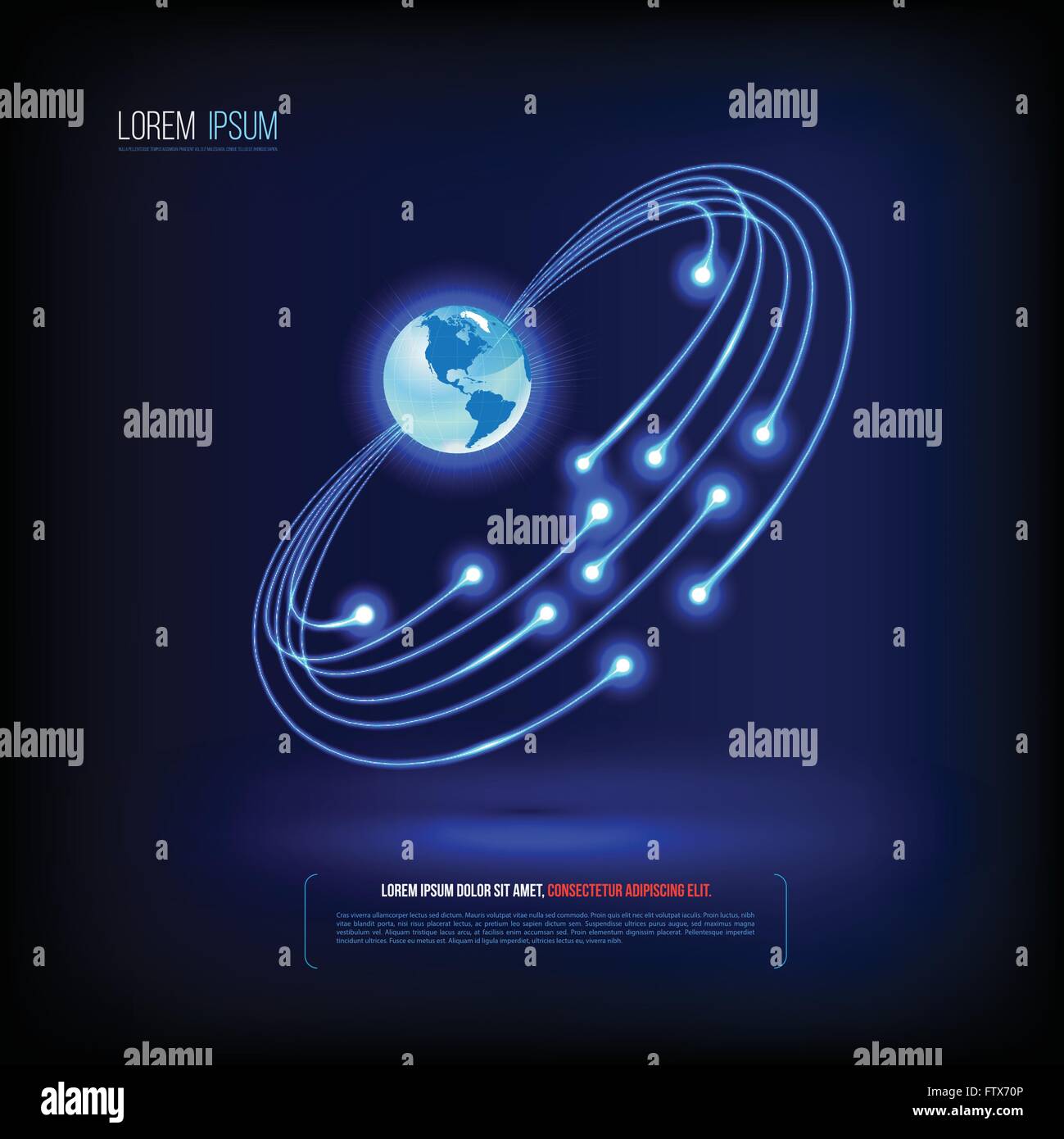fiber optic vector / business communication / network technology / can ...