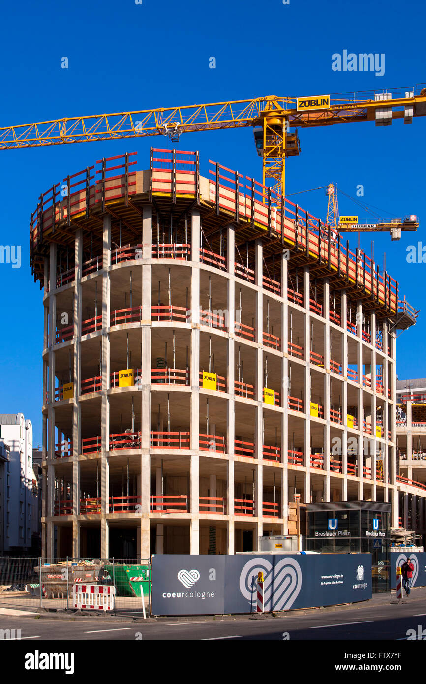 Europe, Germany, Cologne, construction site of the office building ...