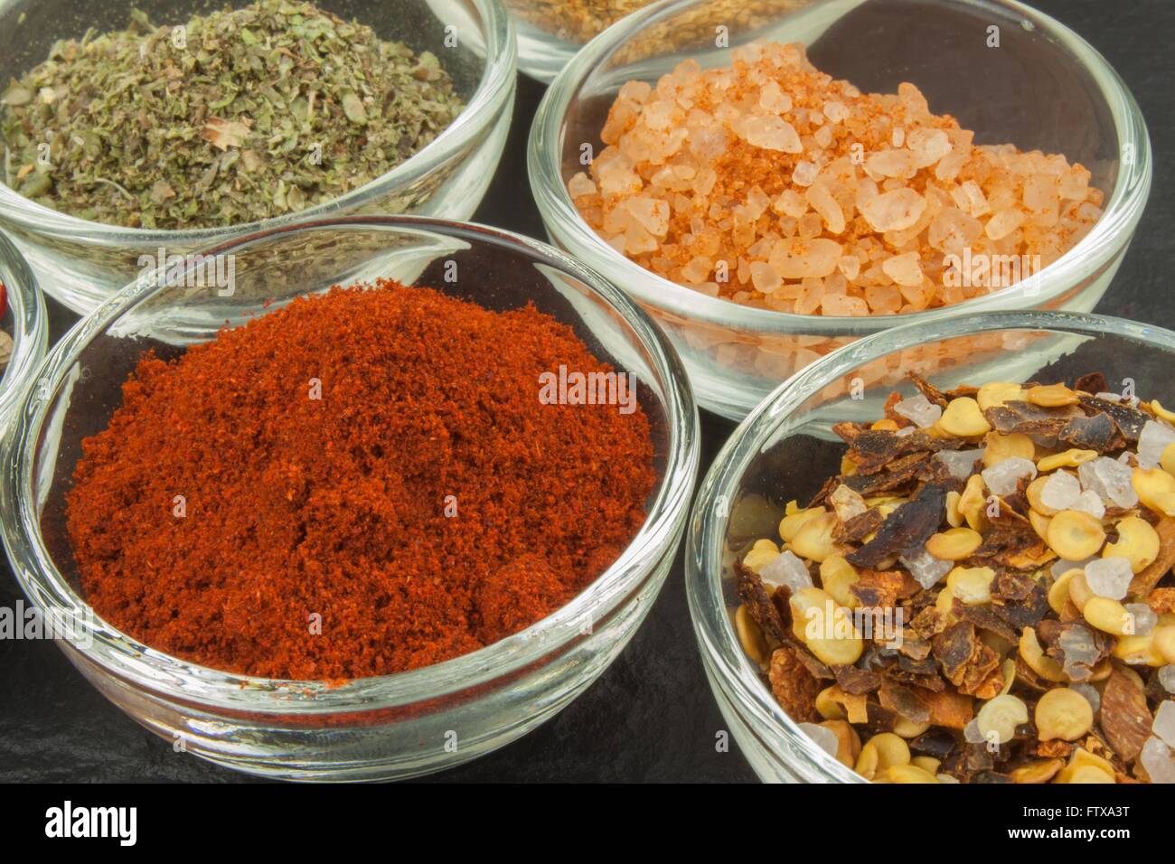 The joy of cooking, preparation of spices. Various kinds of spices ...