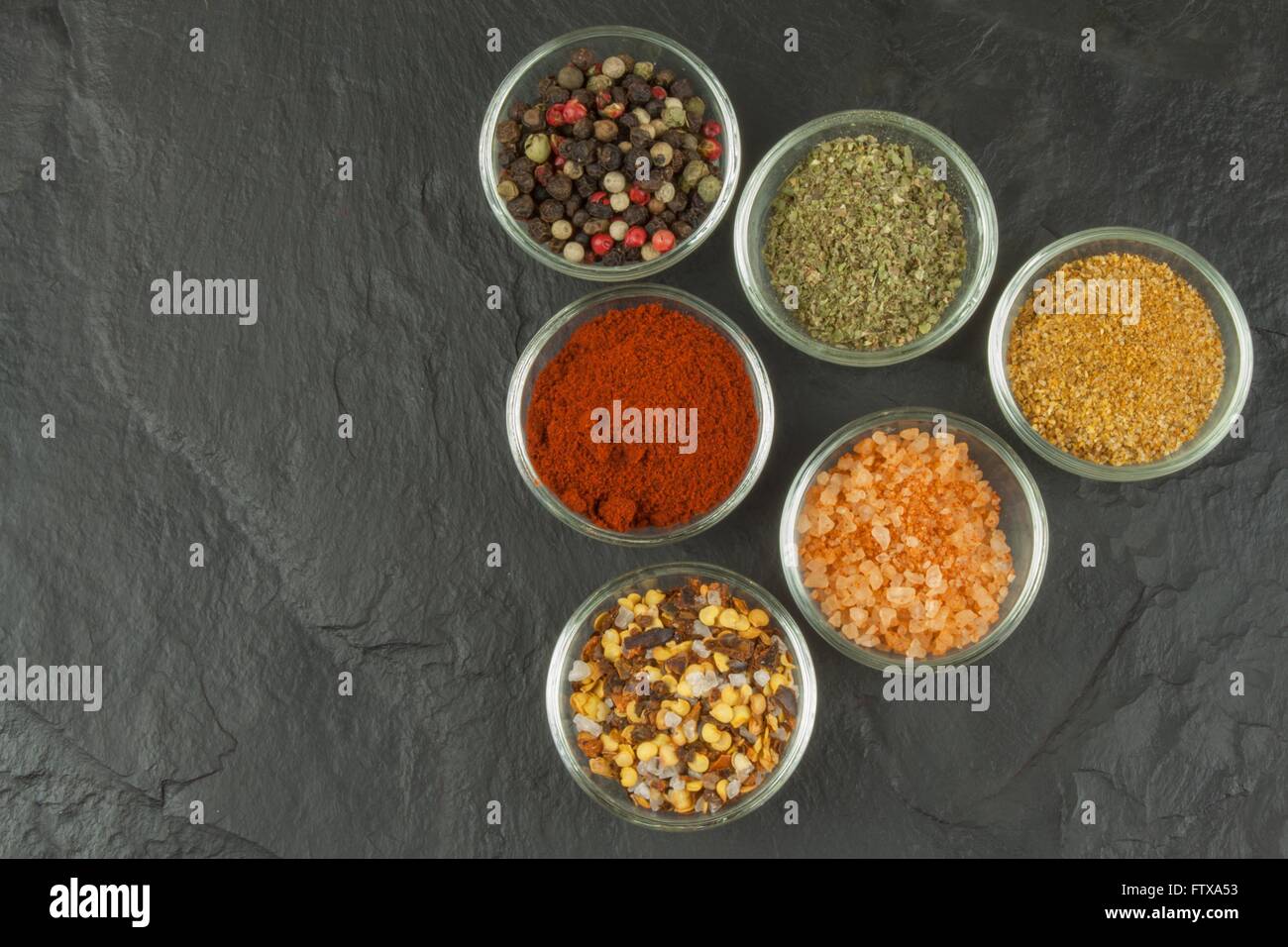 The joy of cooking, preparation of spices. Various kinds of spices ...