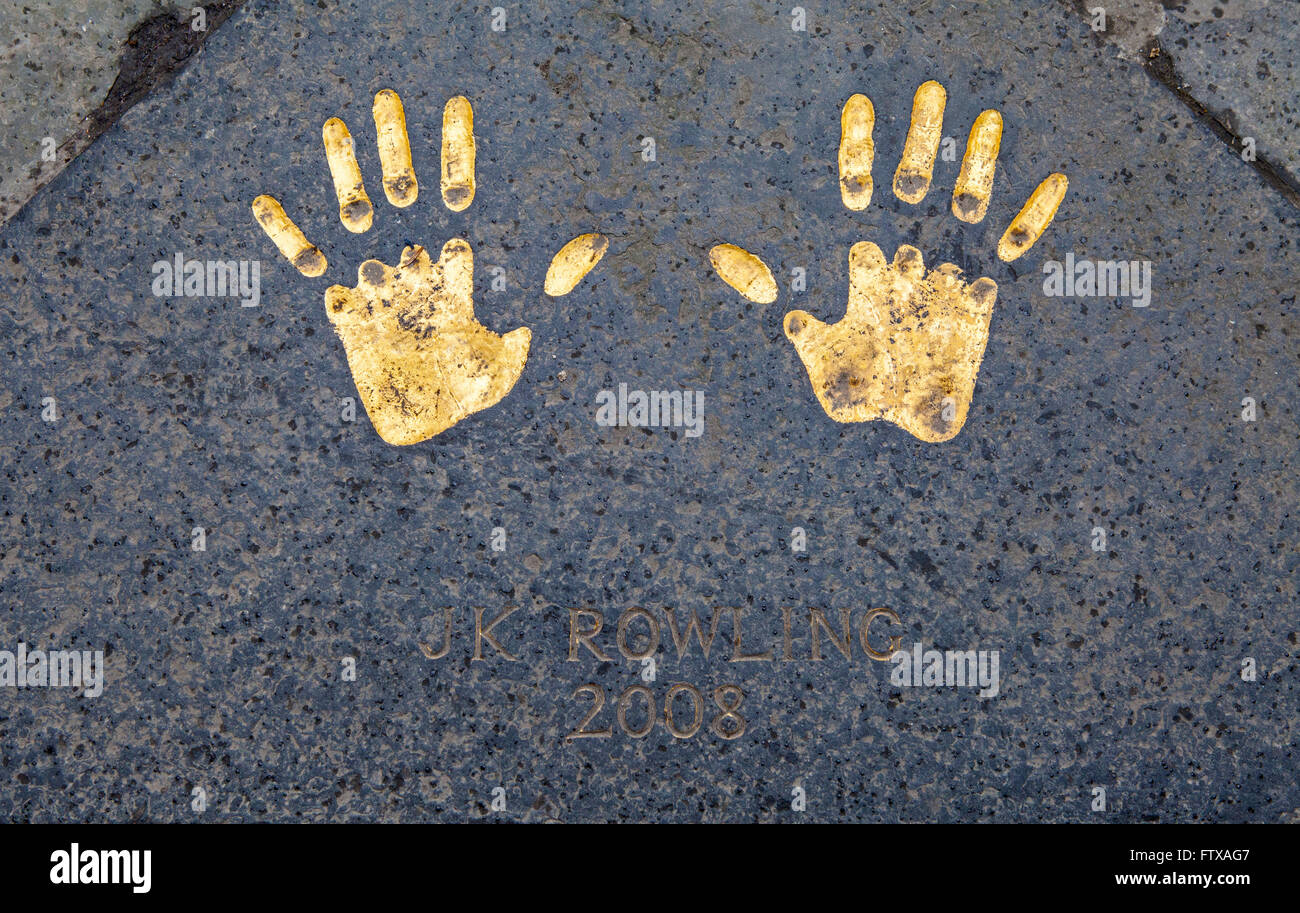 Hand print rowling edinburgh hi-res stock photography and images - Alamy