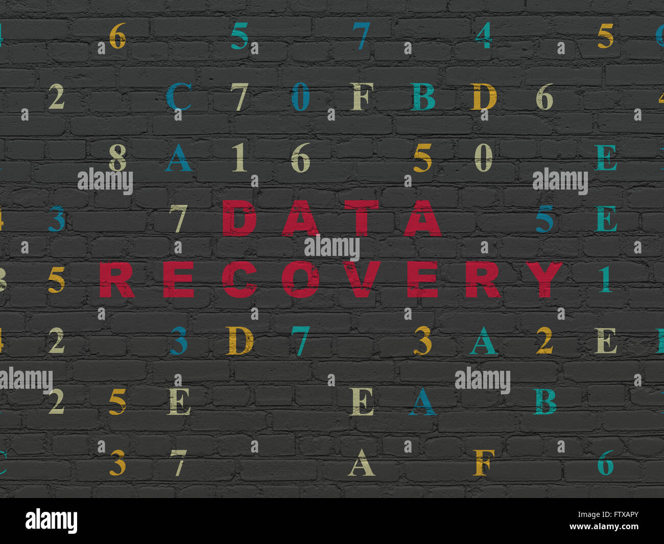 Information concept: Data Recovery on wall background Stock Photo - Alamy