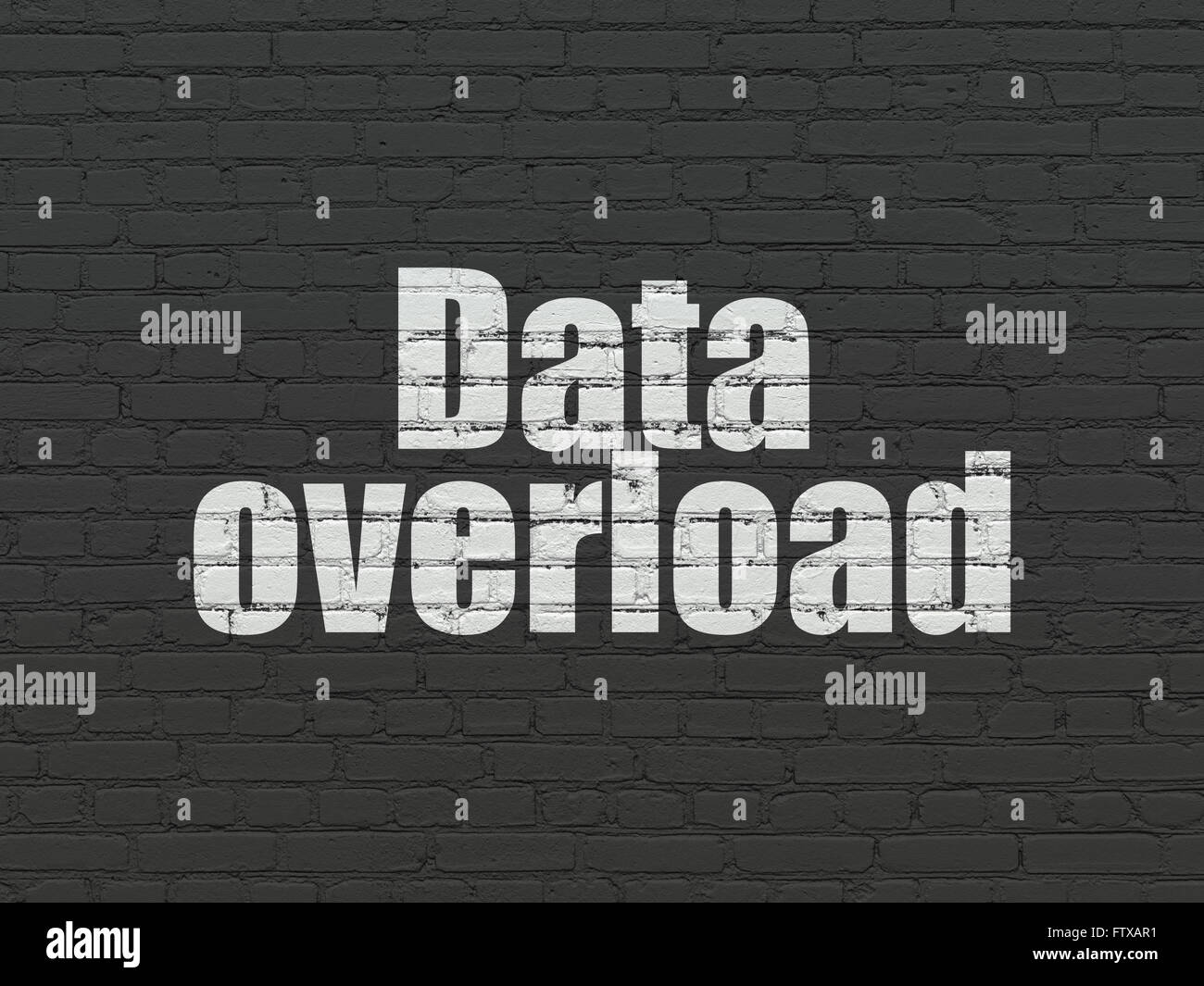 Information concept: Data Overload on wall background Stock Photo - Alamy