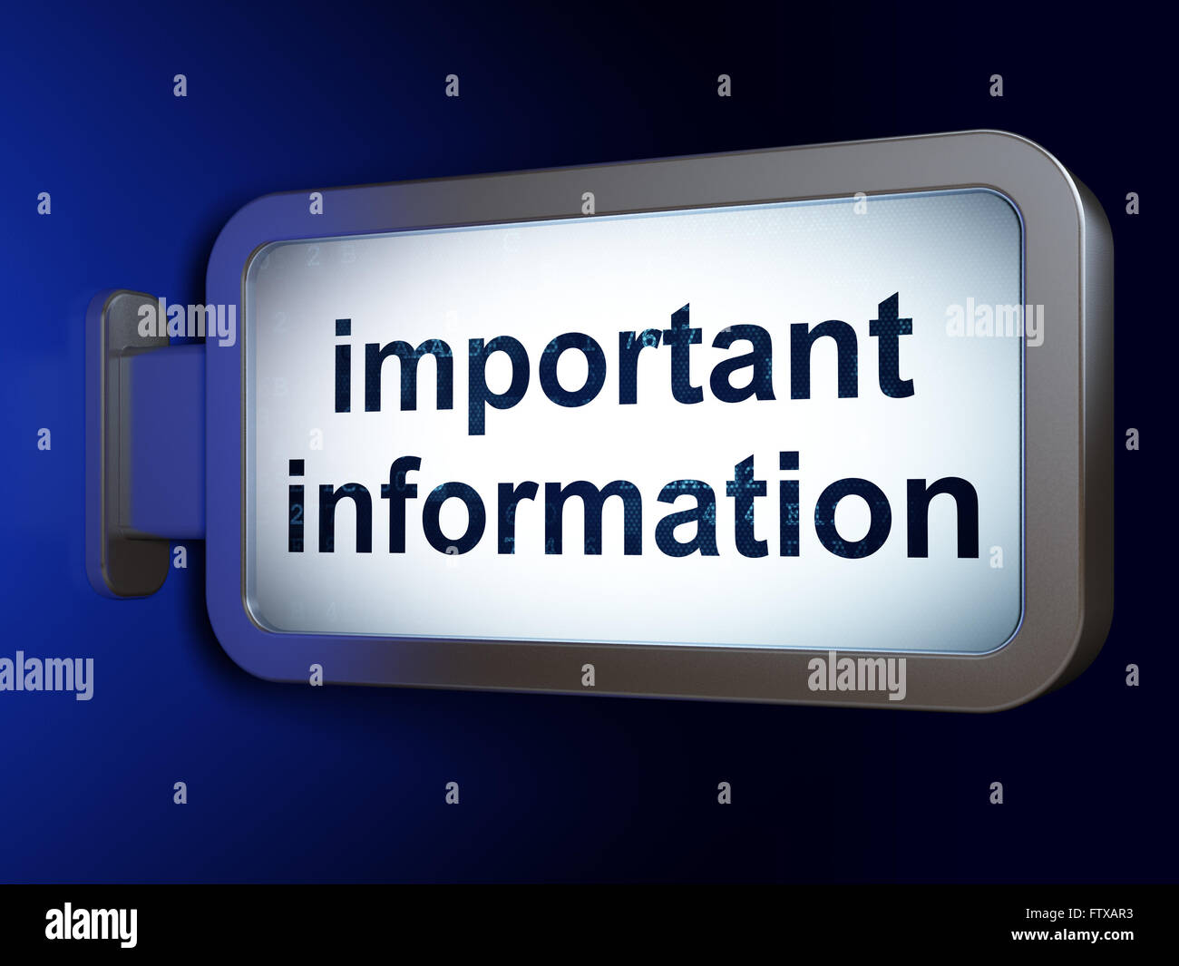 Information concept: Important Information on billboard background ...