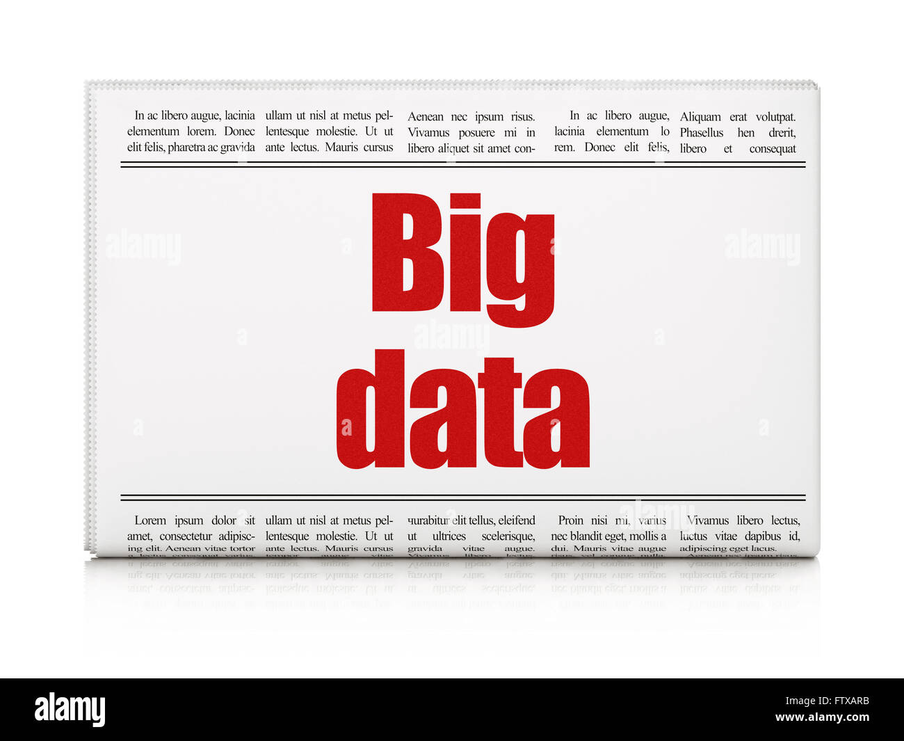 Information concept: newspaper headline Big Data Stock Photo - Alamy